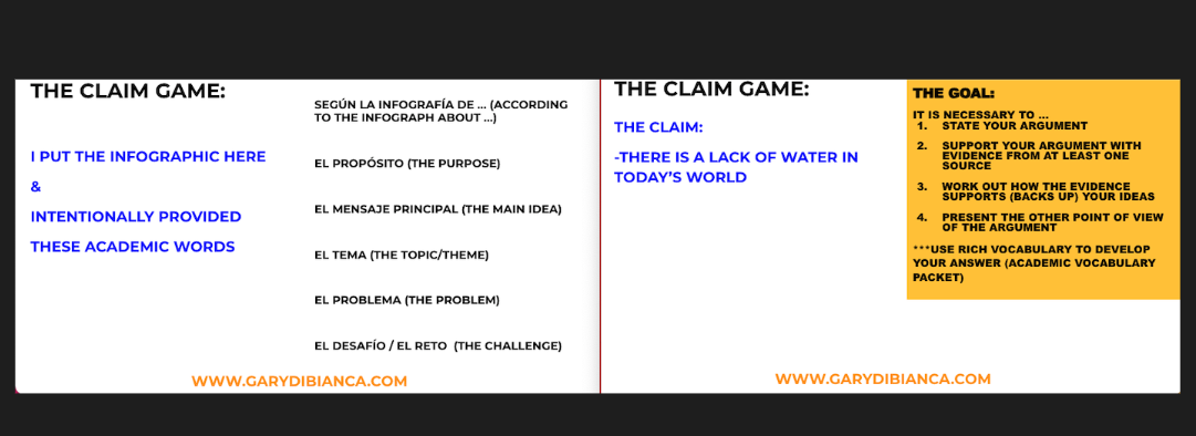 Upper Level Activity: The Claim Game – My Mosaic of World Language Teaching
